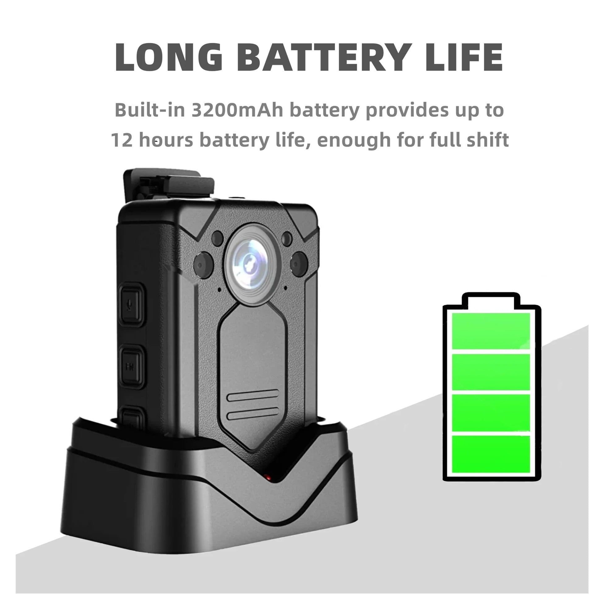 Mini Police BodyCam Full HD 1296P Body Worn Camera Portable Night ...