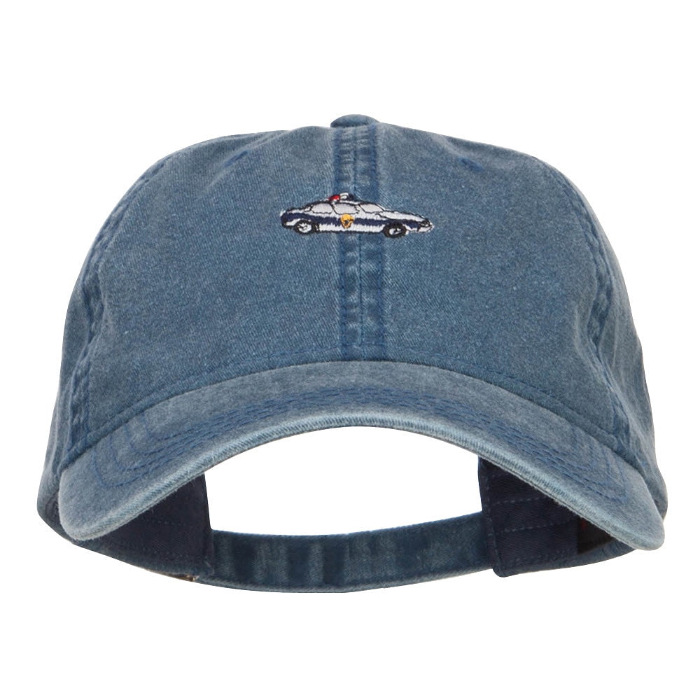 Mini Police Car Embroidered Washed Cap - Navy OSFM - Walmart.com