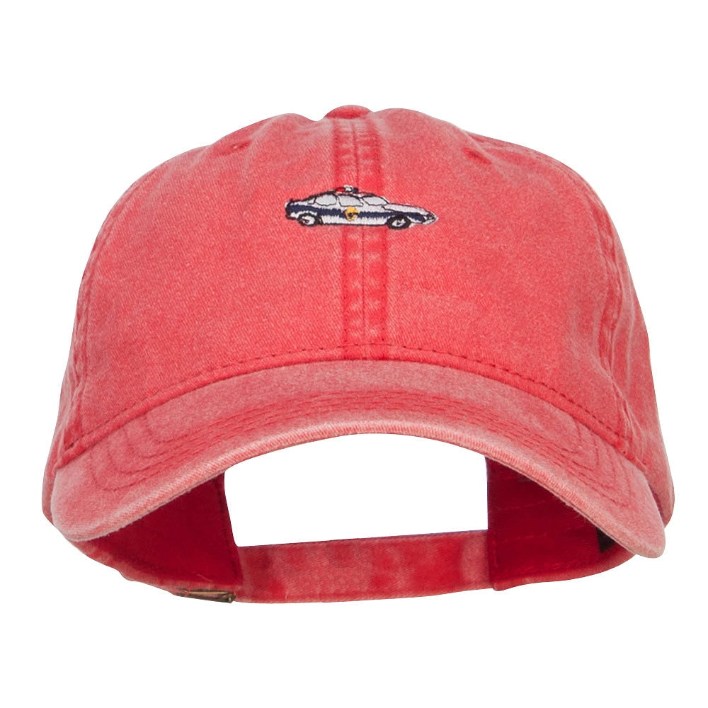 Mini Police Car Embroidered Washed Cap - Red OSFM - Walmart.com