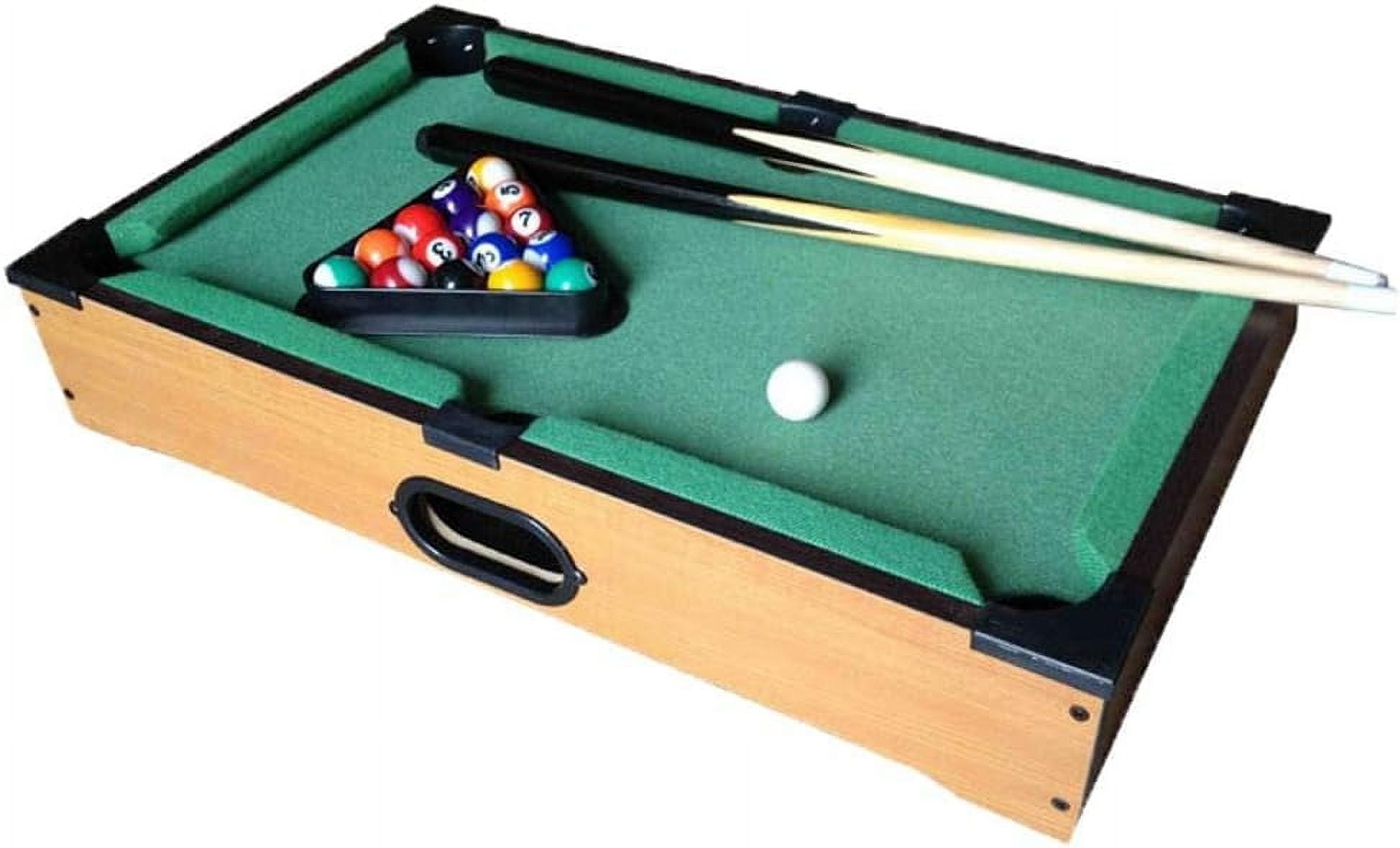 Mini Pool Table & Billiard Set | Small Billiards Balls, Pool Cues ...