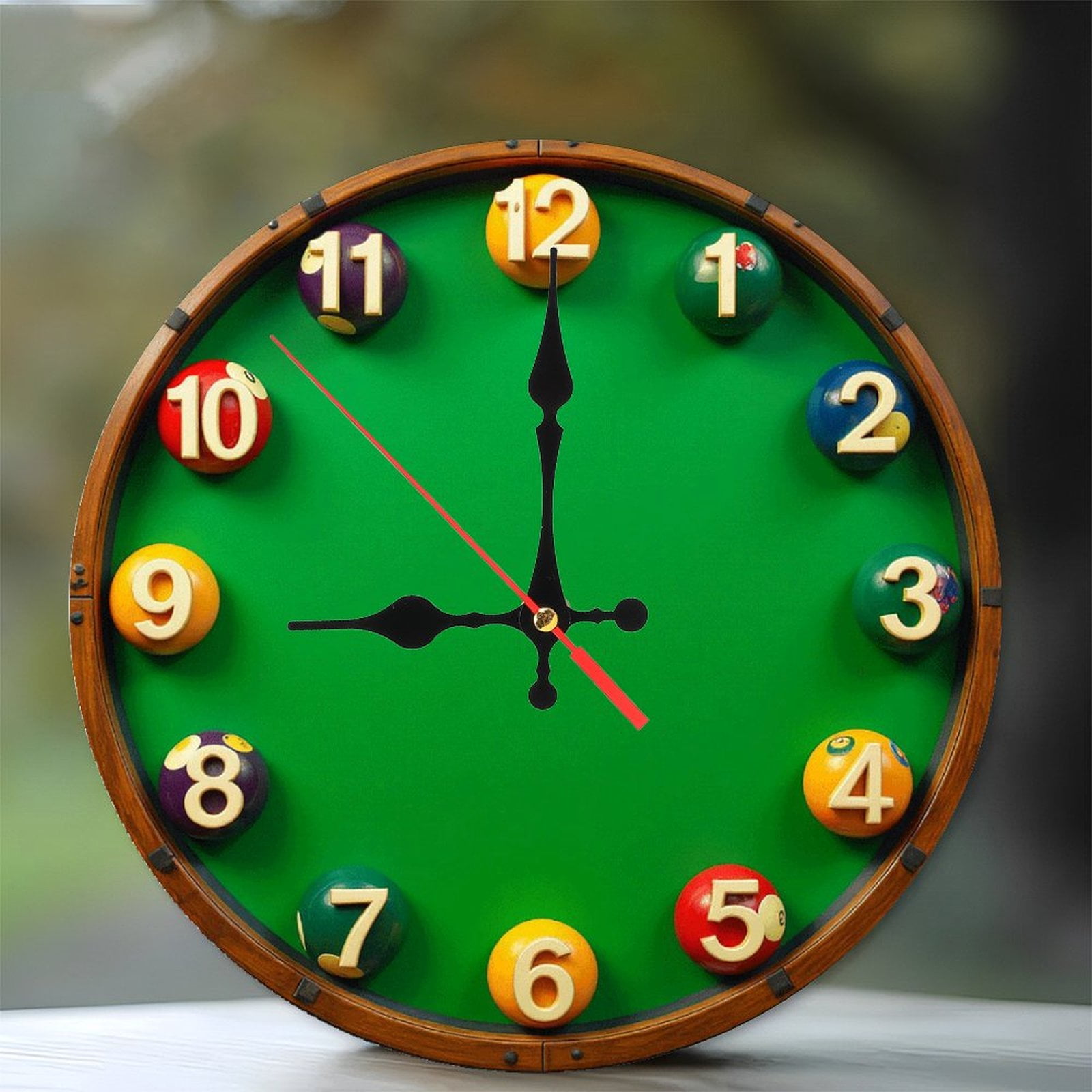 Mini Pool Table Game with Colorful Balls And Numbers 10-Inch Silent ...