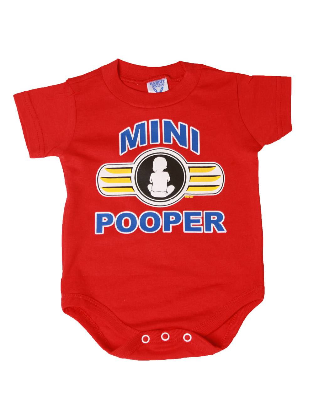 Mini Pooper Bodysuit, Red 6 months - Walmart.com