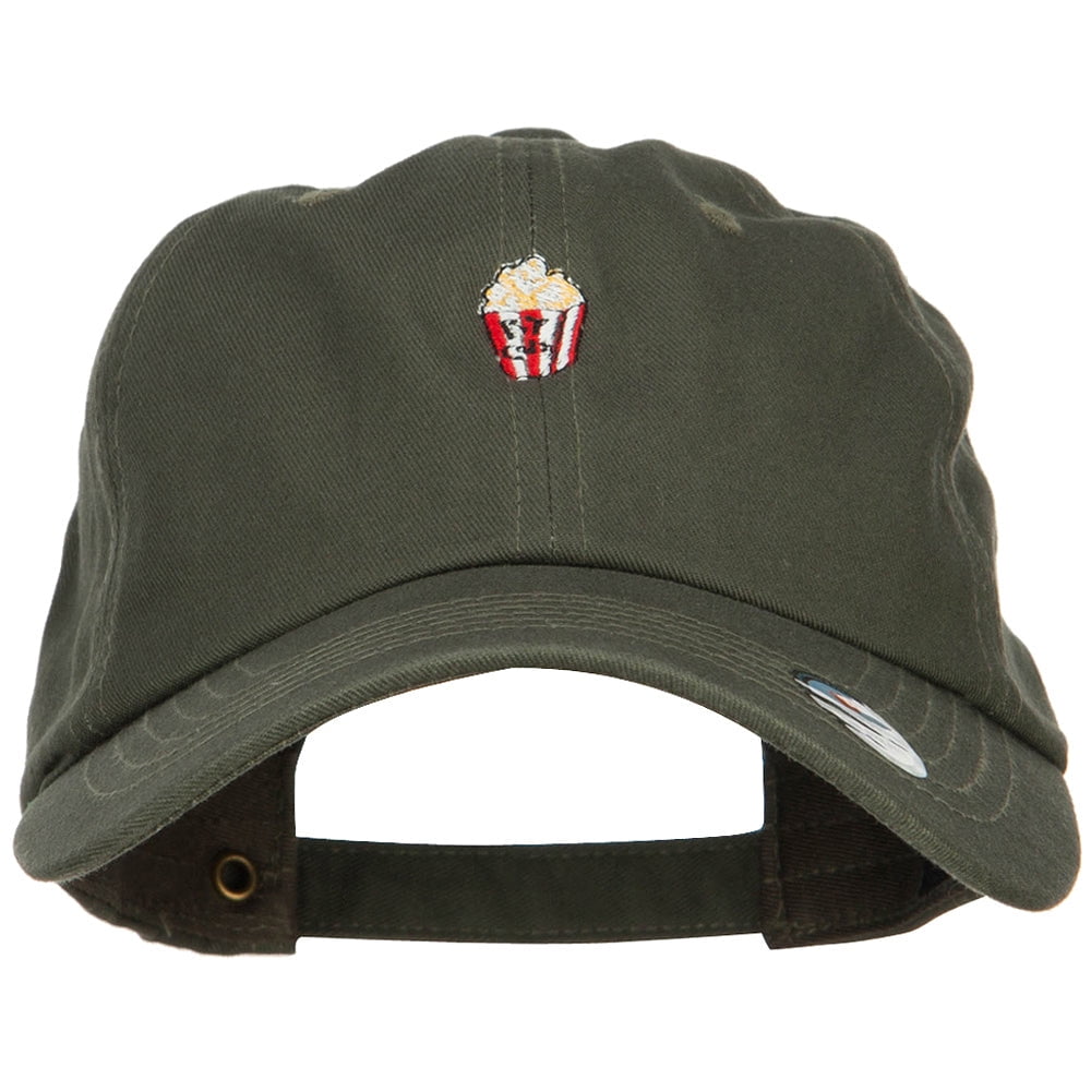 Mini Popcorn Embroidered Unstructured Cap - Olive OSFM - Walmart.com