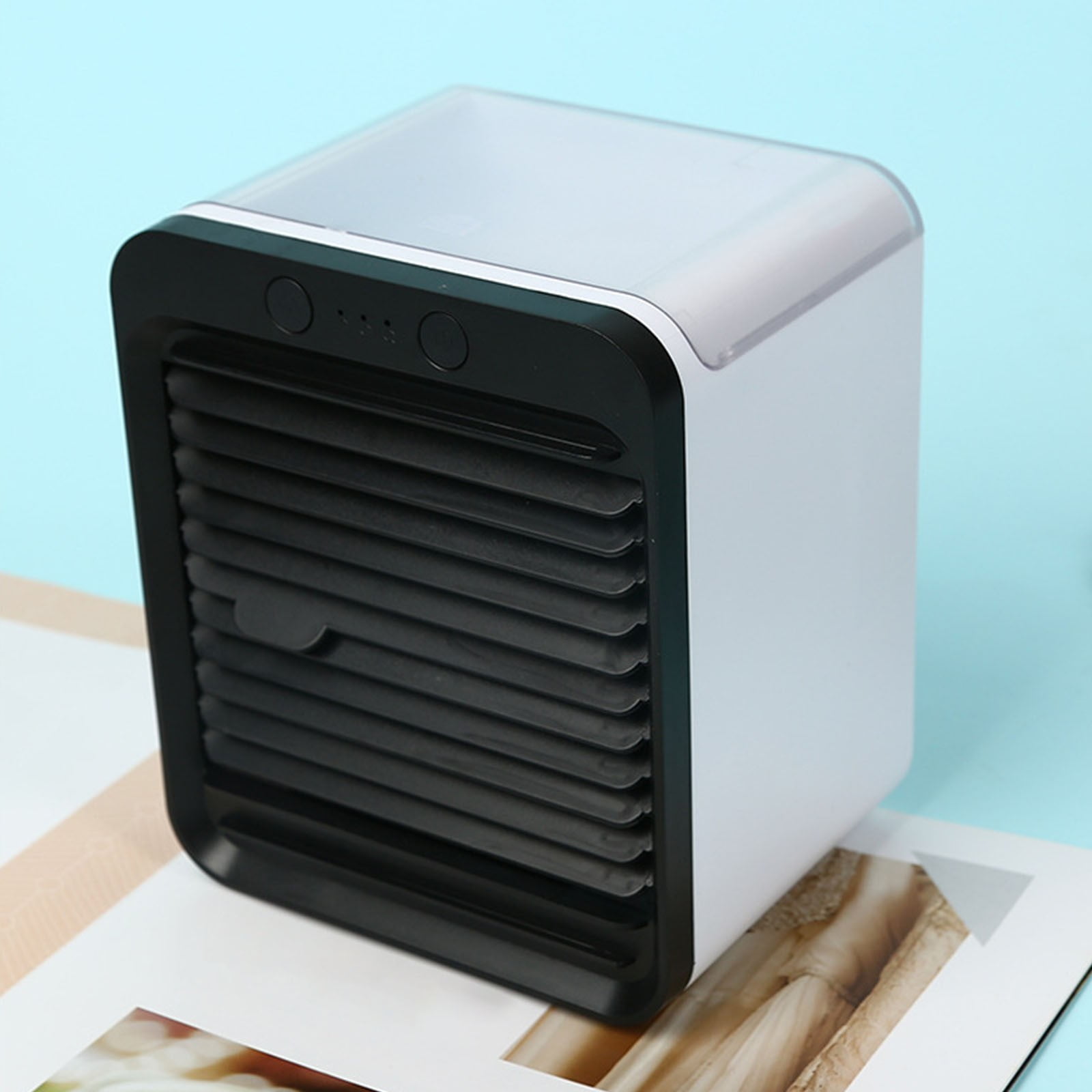 Mini Portable Air Conditioner Fan,750ml Air Cooler Quiet Desk Fan , USB ...