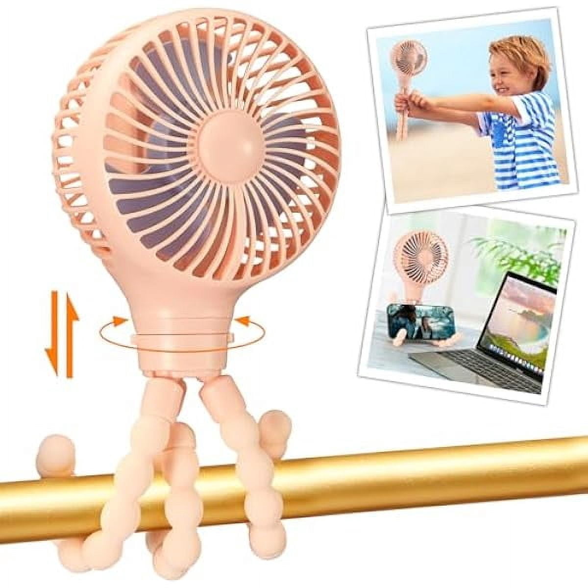 Mini Portable Baby stroller Fan, Auto Oscillating Battery Operated ...