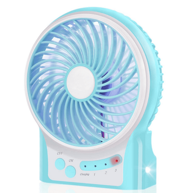 Mini Portable Battery Operated Desk Fan, Rechargeable & USB Powered ...