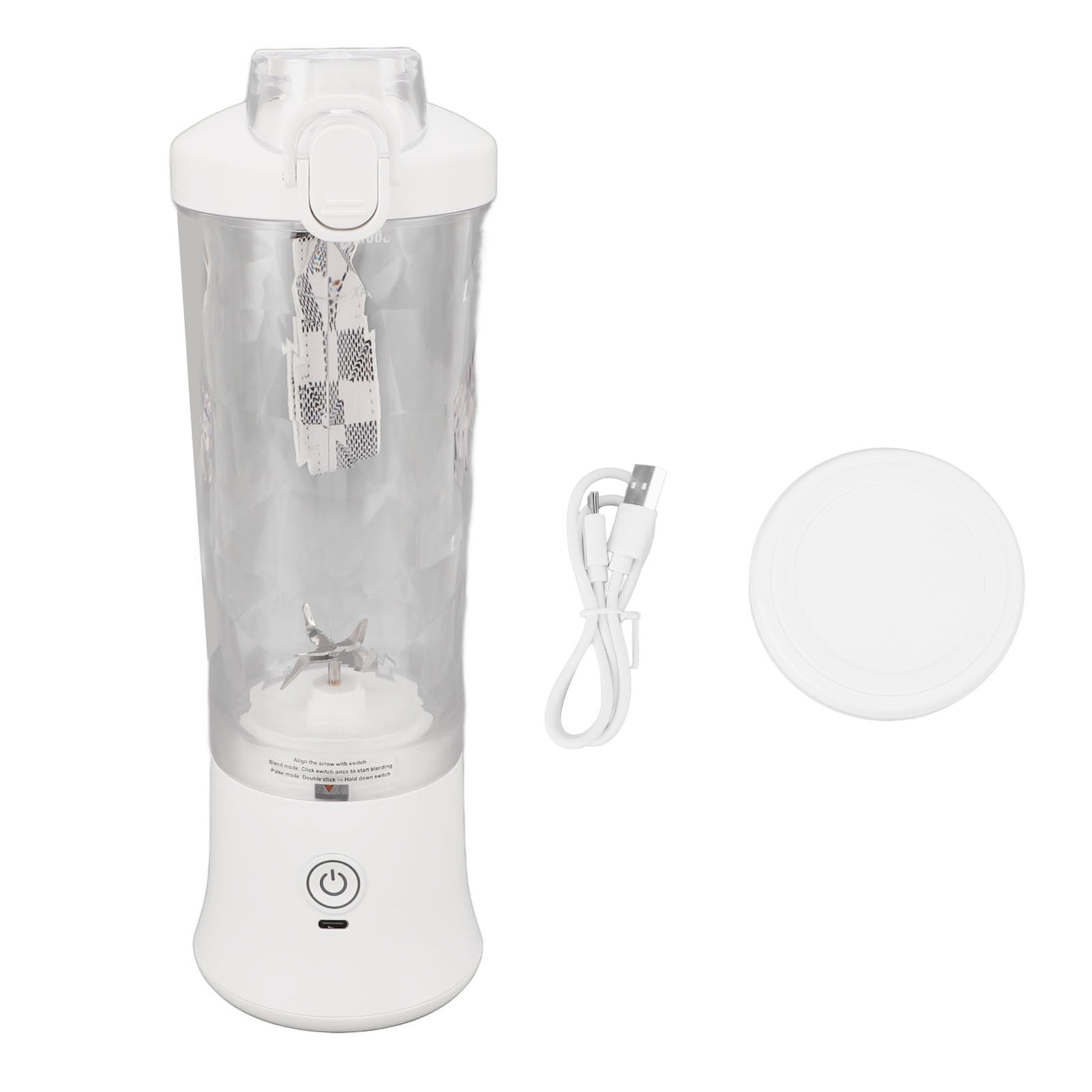 Mini Portable Blender, 600ml 2-Speed 150W 18000RPM USB Rechargeable ...