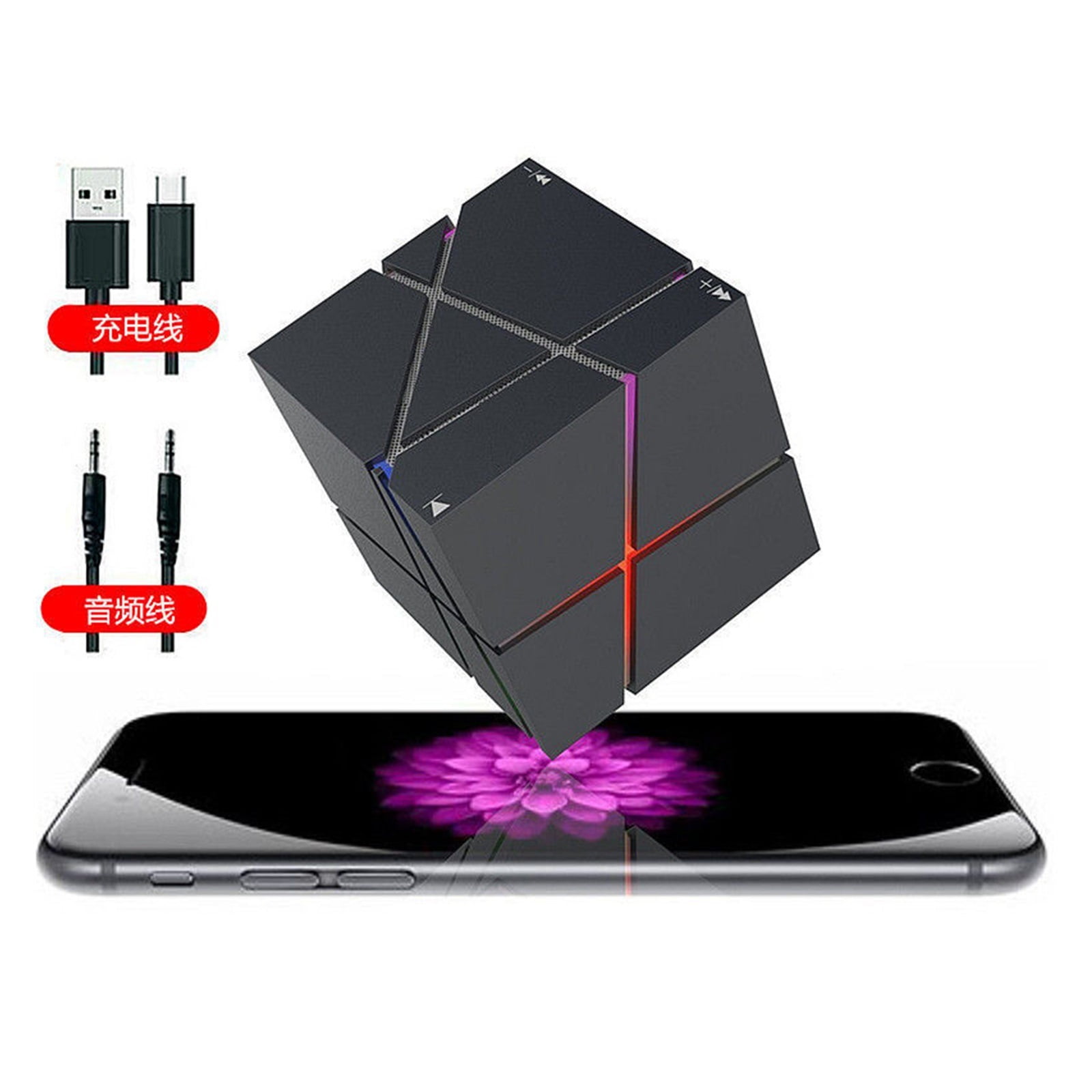 Mini Portable Bluetooth Speaker Wireless Surround Sound TF Card Slot ...