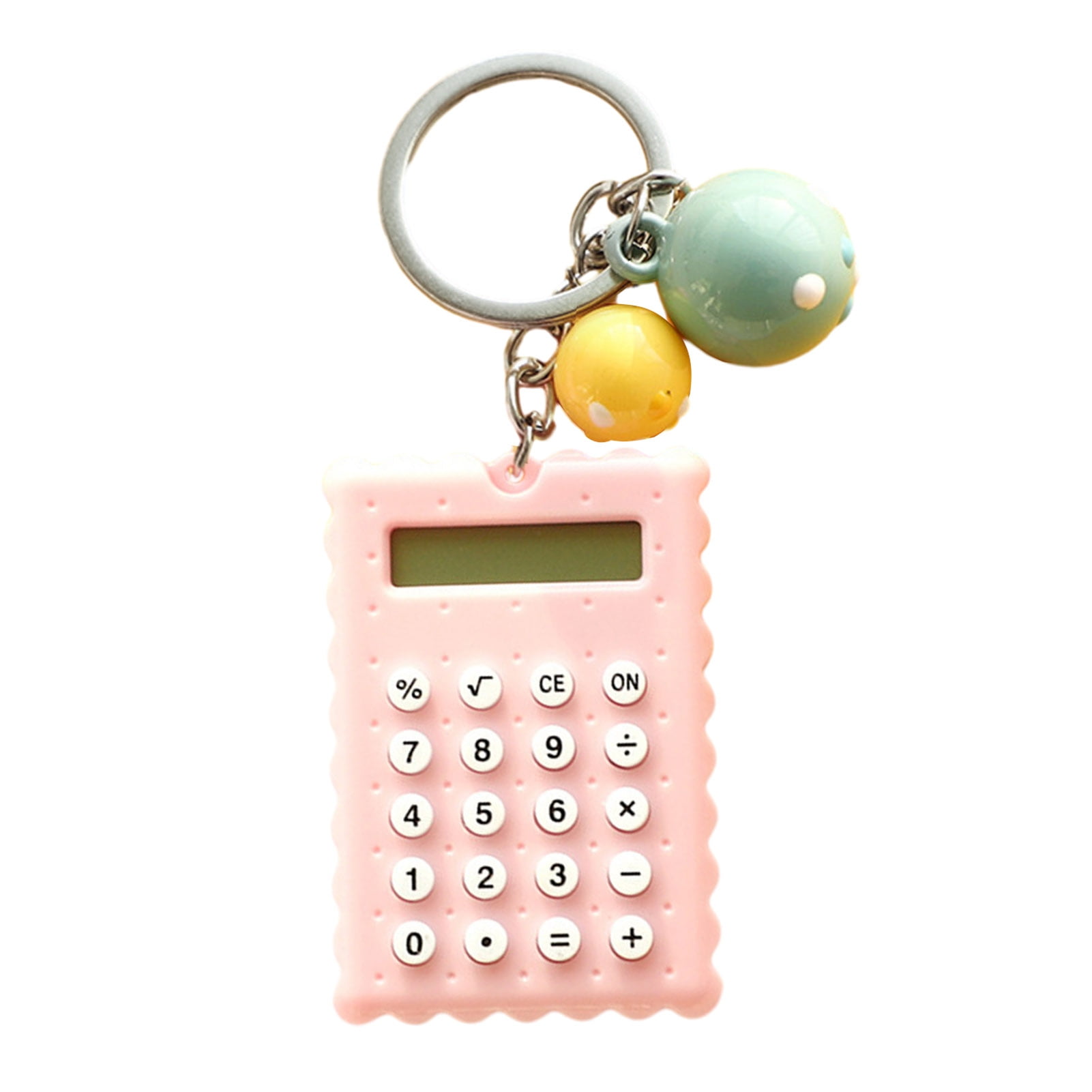 Mini Portable Calculator Bell Decor Keychain Cartoon Buscuit Shape 8 ...