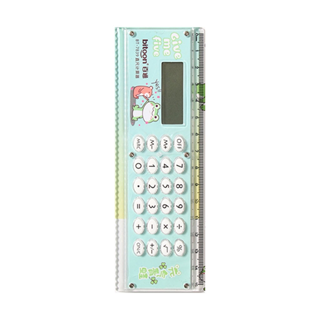 Mini Portable Calculators Ruler with 8-Digit LED Display 1 x Cell ...