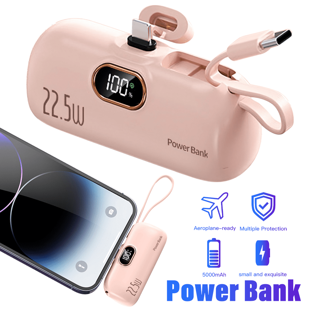 Mini Portable Charger 5000mAh Power Bank,DFITO 3A PD USB C Cell Phone ...
