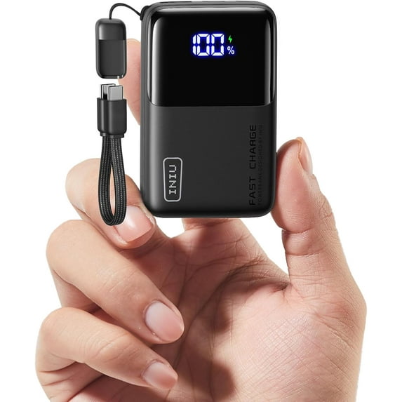 Mini Portable Charger, Small 45W PD Power Bank, 10000mAh USB C in&Out ...