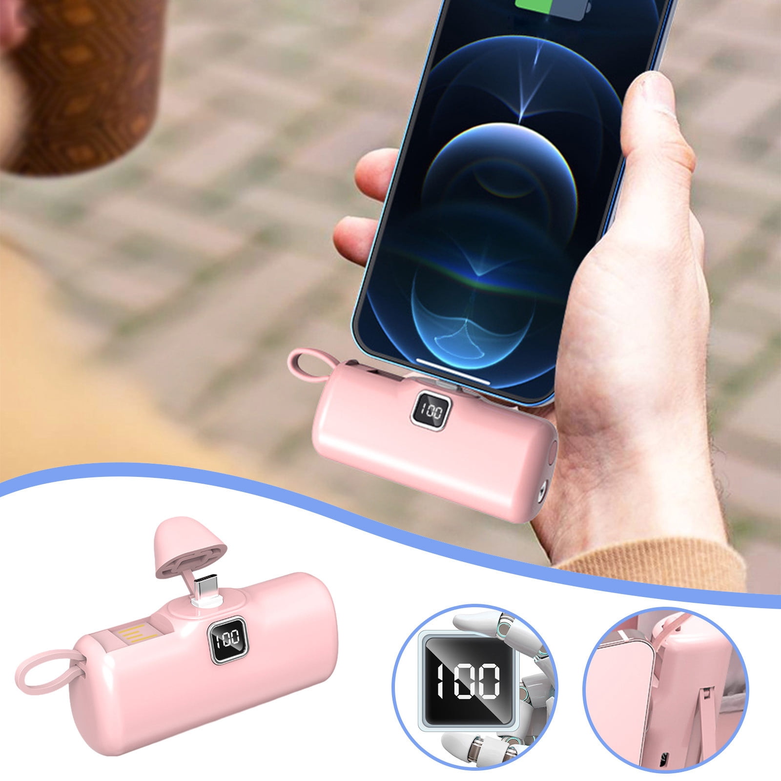 Haykey Portable Charger For Type-C Phones, Fast Charging Upgraded ...