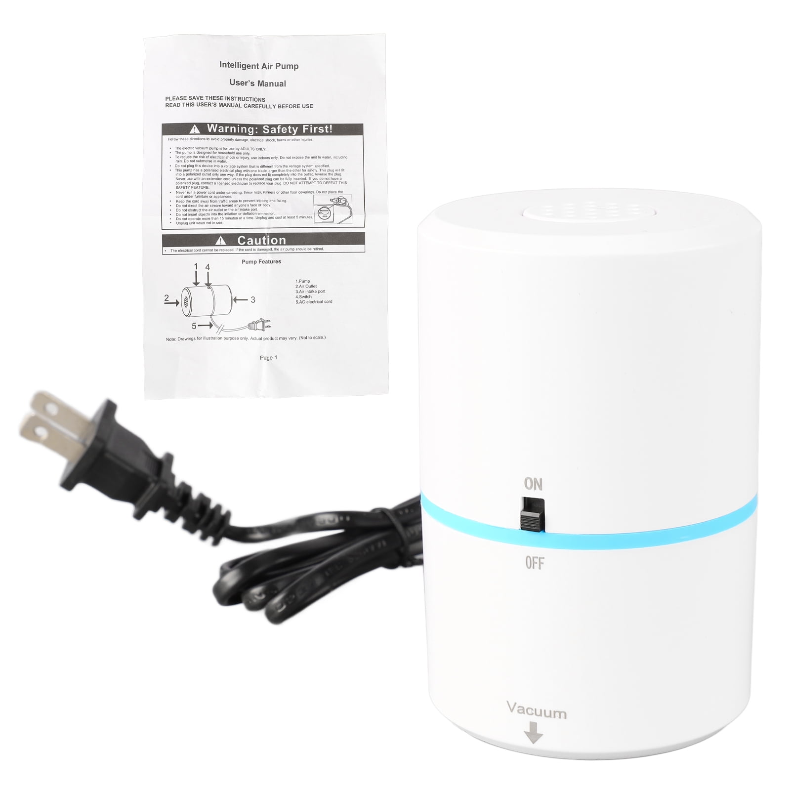 Mini Portable Compression Bag Pump for Food Storage, 110V-120V Handheld ...