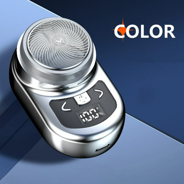 Mini Portable Electric Razor Cordless Type-C Rechargeable Rotary ...