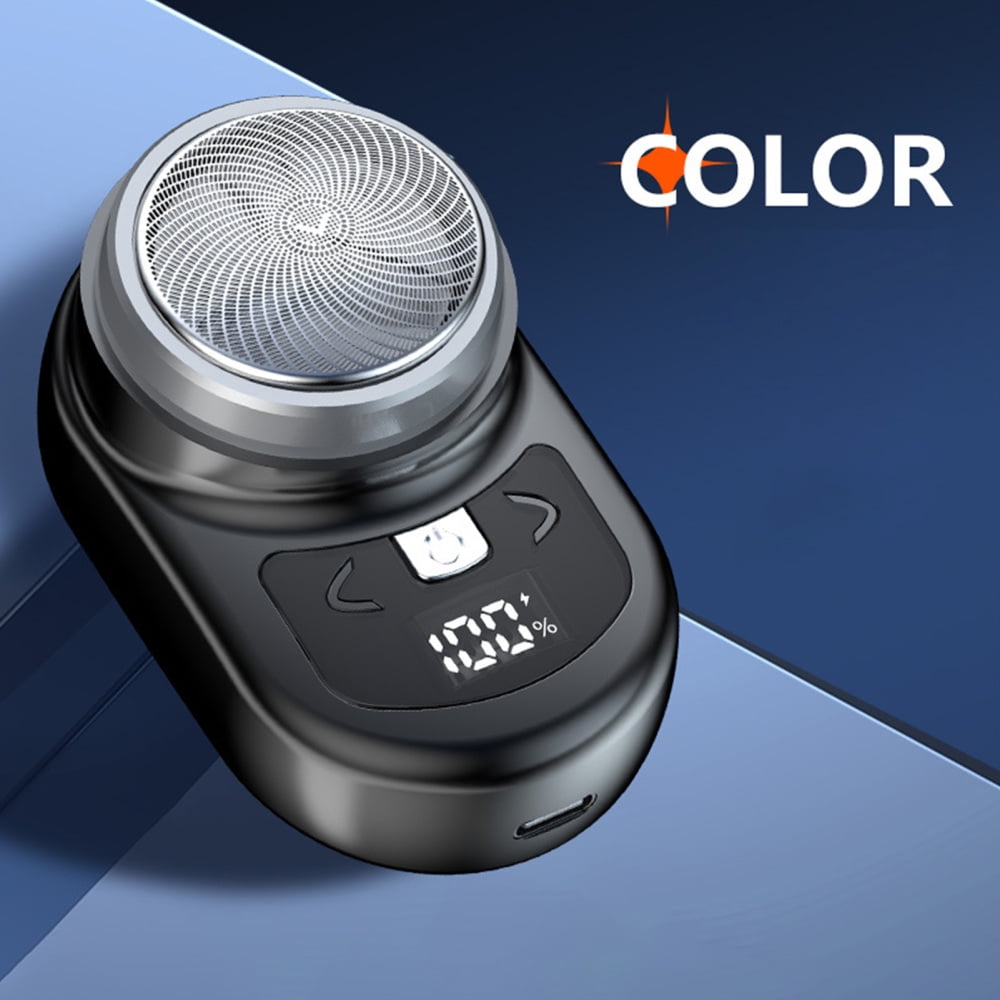 Mini Portable Electric Razor Cordless Type-C Rechargeable Rotary ...