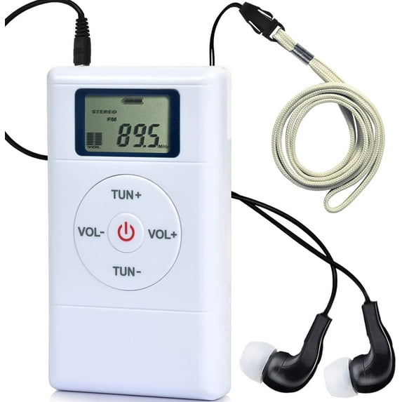 Mini Portable FM Radio, Stereo LCD Digital Display Tuning Pocket ...