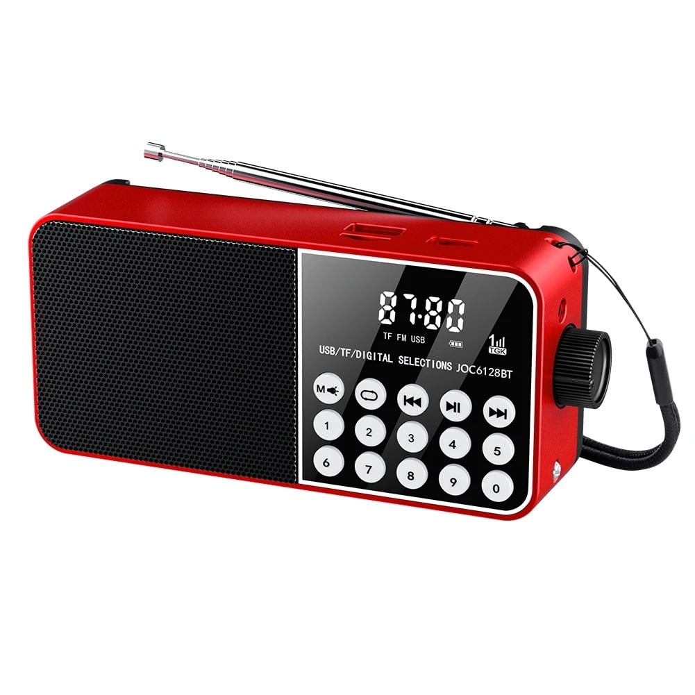 Mini Portable FM Radio with Bluetooth 5.4, MP3 Player, Digital Display ...