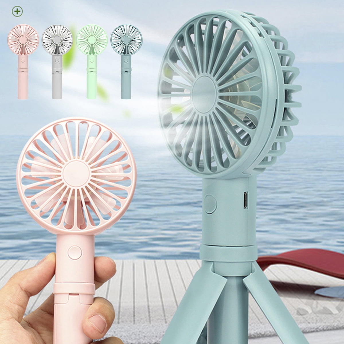 Mini Portable Fan Powerful Handheld Fan Rechargeable,3 Speeds Personal ...