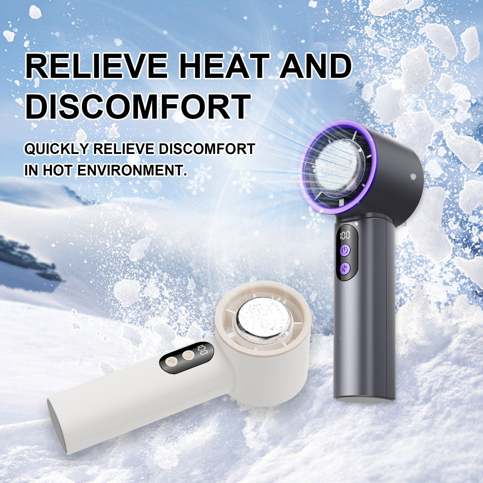Mini Portable Fan, Turbo Cooling Fan, Rechargeable Battery, Compact ...