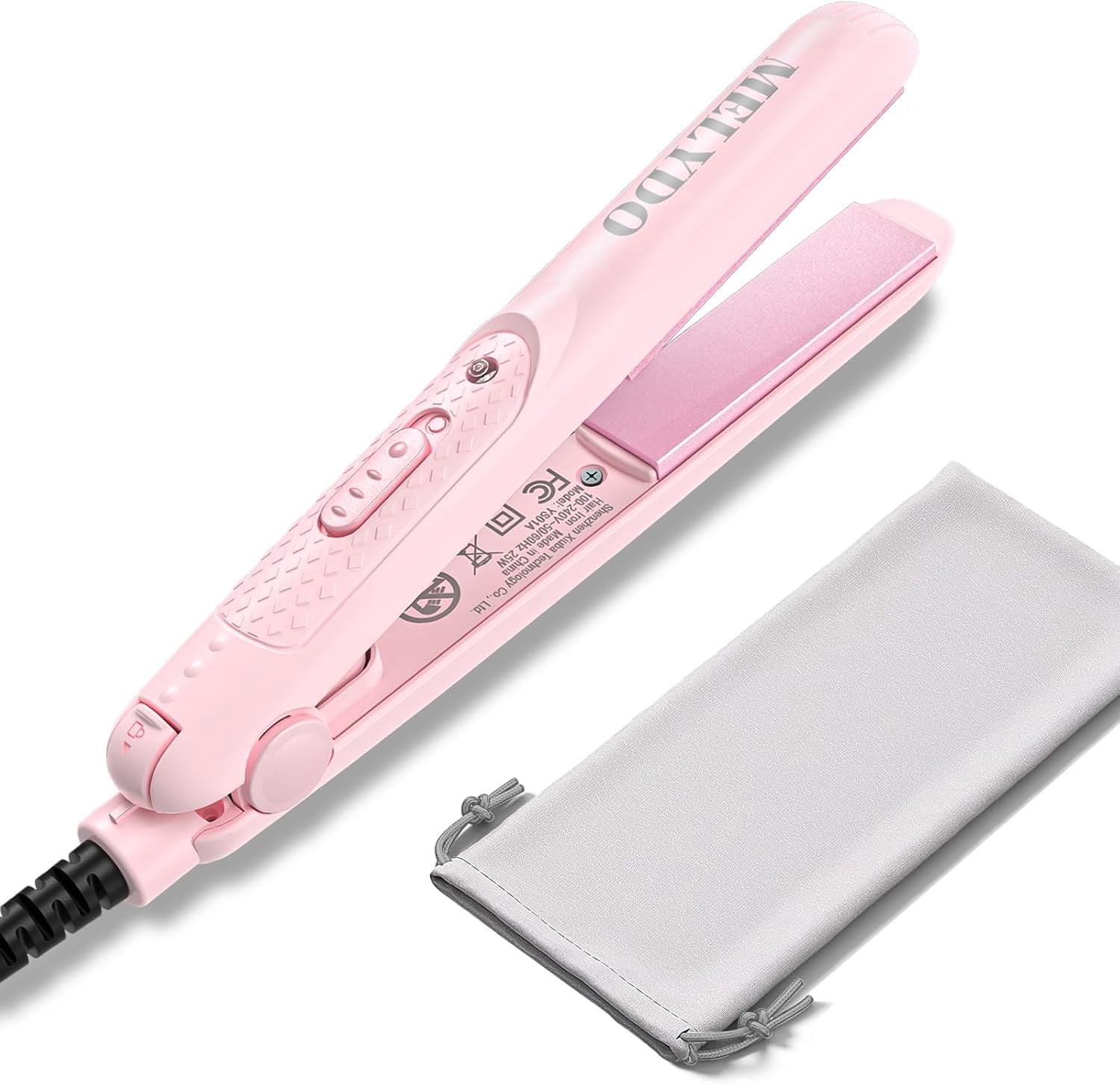 Mini Portable Flat Iron, 0.7 Inch Dual Travel Hair - Small Flat Irons ...