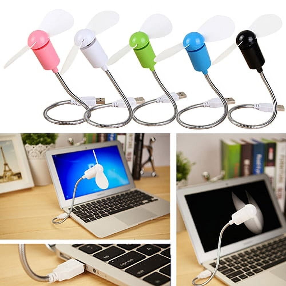 Flmtop Mini Portable Flexible USB Cooling Fan Cooler for Laptop Desktop ...
