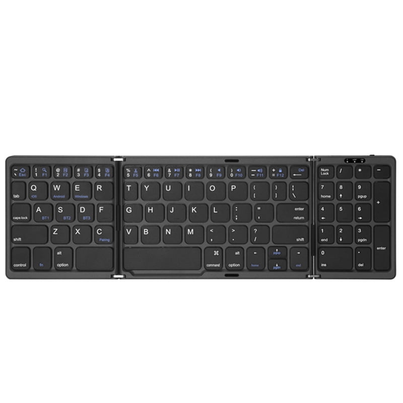 Mini Portable Folding Keyboard Thin Wireless BT Number Keypad For Mac ...