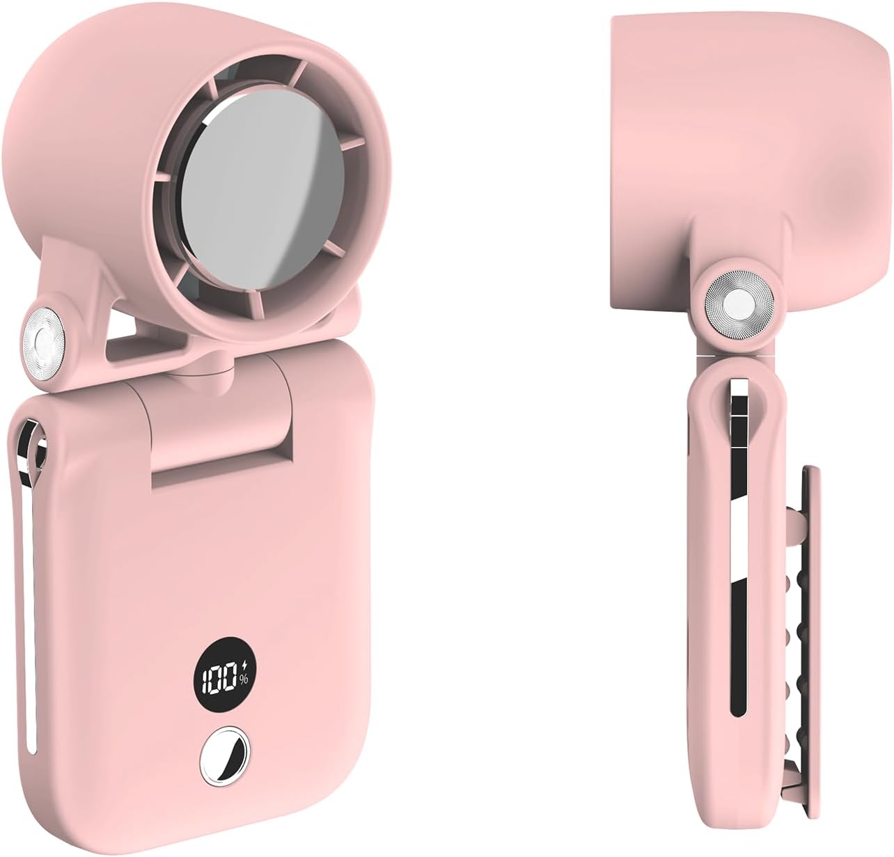 Mini Portable Handheld Clip On Rechargeable Personal Hand Fan with LED ...