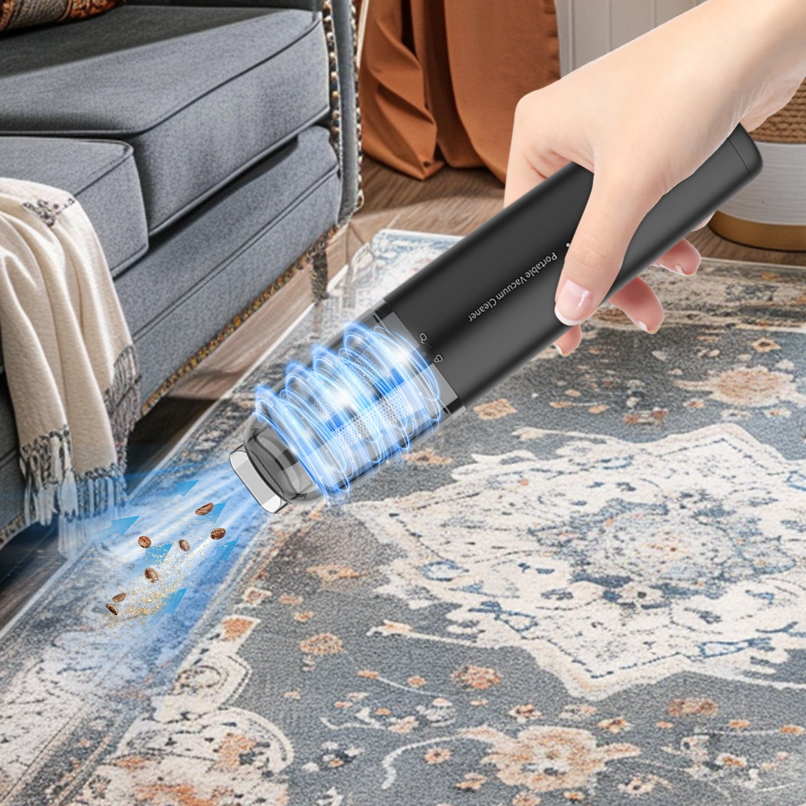 Mini Portable Handheld Vacuum Cleaner | High-Powered Cordless Suction ...