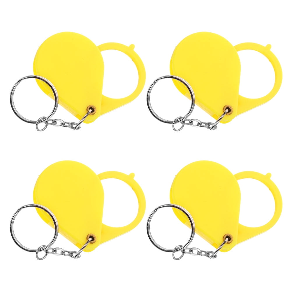 HOMEMAXS HOMEMAXS 4pcs Mini Key Ring Magnifying Glass Portable Handheld ...