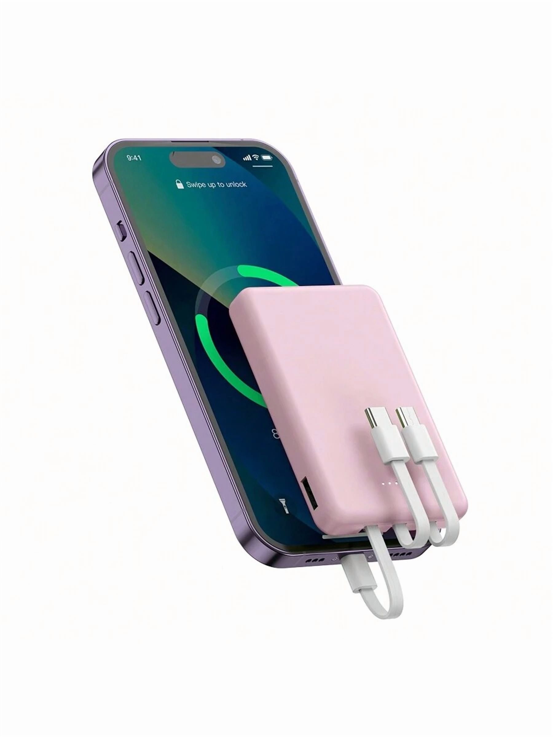 FANRUINA 5000mAh Power Bank Built In Cables 8 USB Output For Phones ...