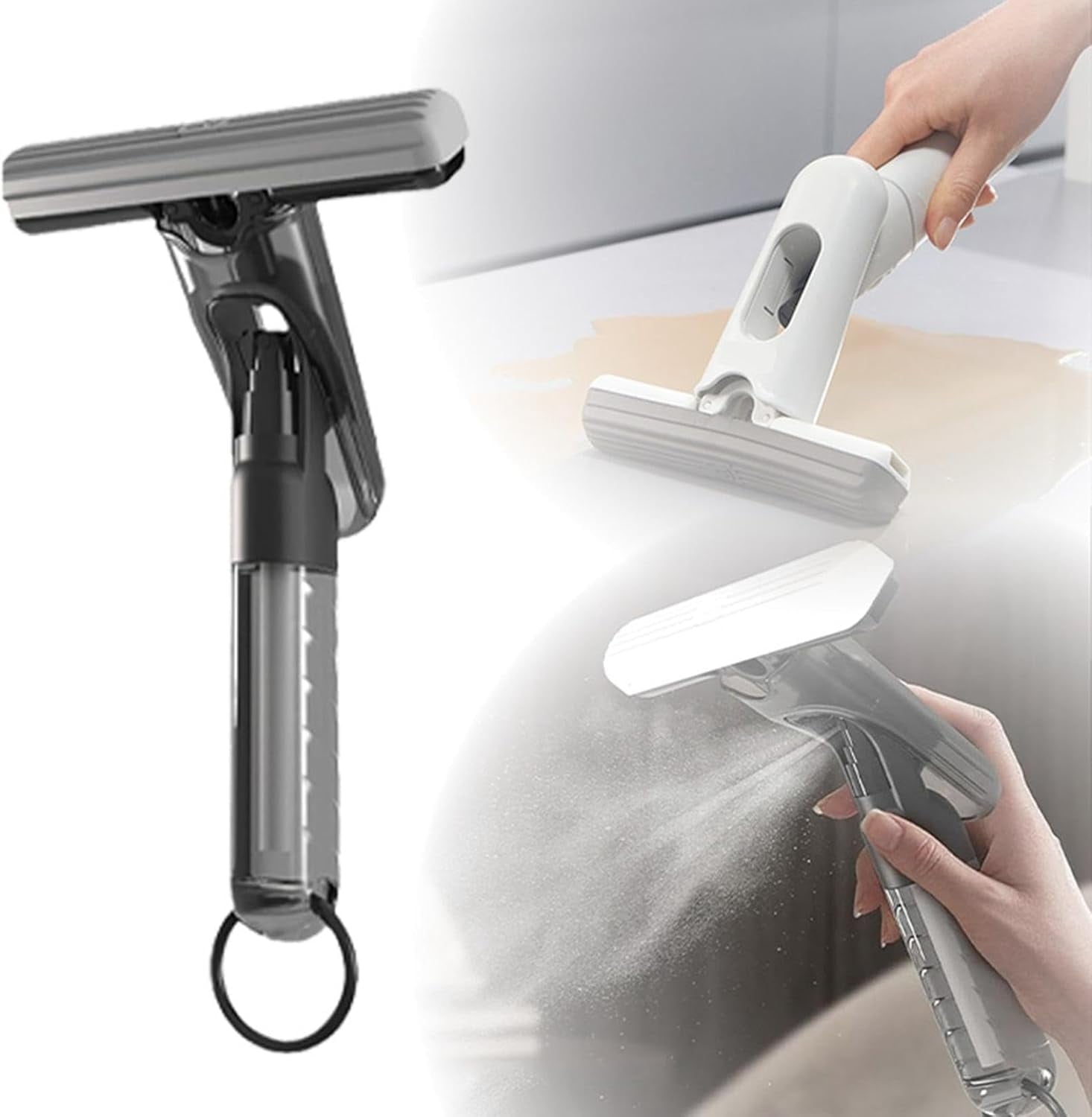 Mini Portable Mop, Handheld Mop Cleaning Brush, Water Spray Portable ...