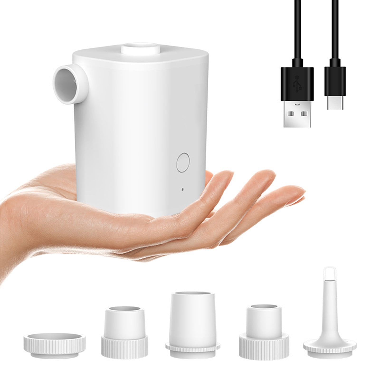 Mini Portable Pump, 2500mAh Rechargeable Battery, Quick Inflate Deflate ...