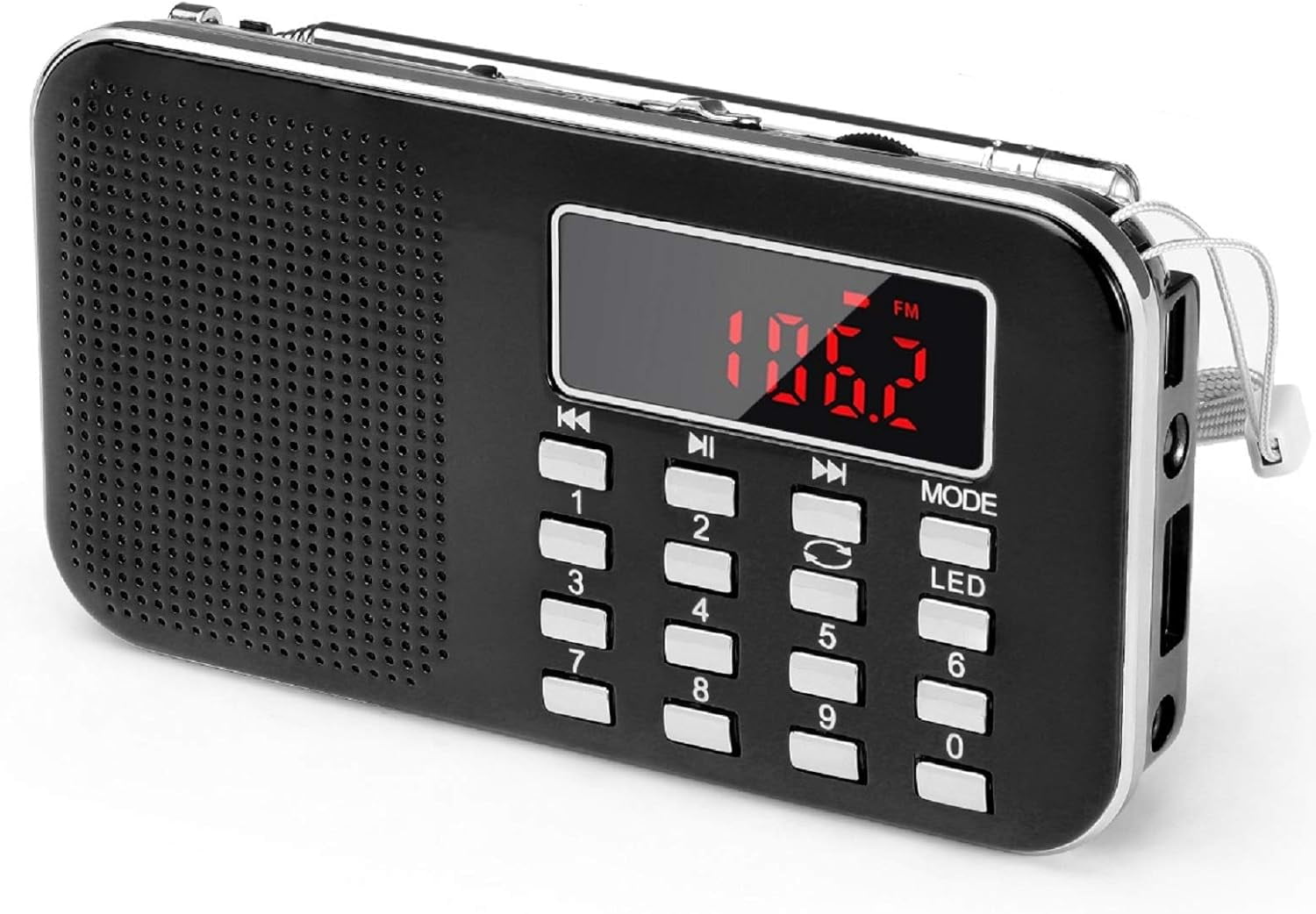Mini Portable Radio AM FM Pocket Radio with LED Flashlight, Digital ...