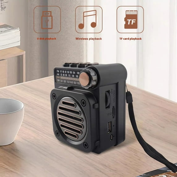 Mini Portable Radio Pocket FM AM Receiver Built-in Speaker ...