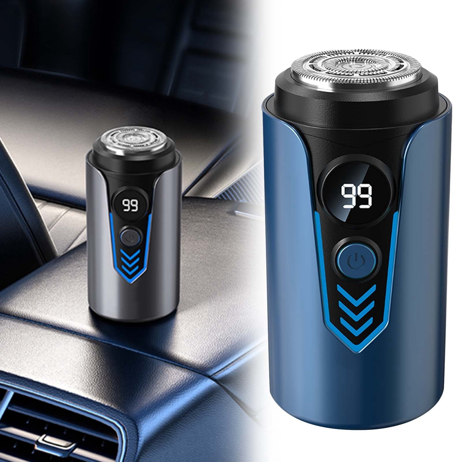 Mini Portable Shaver - Men's Beard Trimmer with Floating Heads and ...