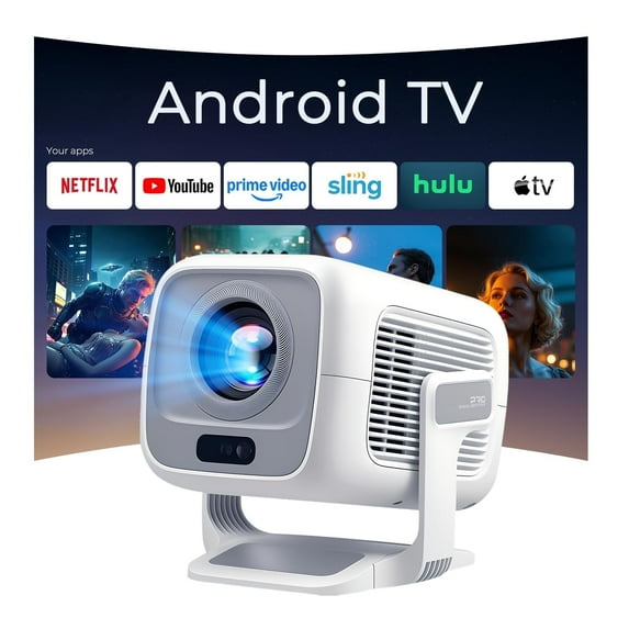 Mini Portable Smart Projector with WiFi 6 and Bluetooth 5.4, Native ...