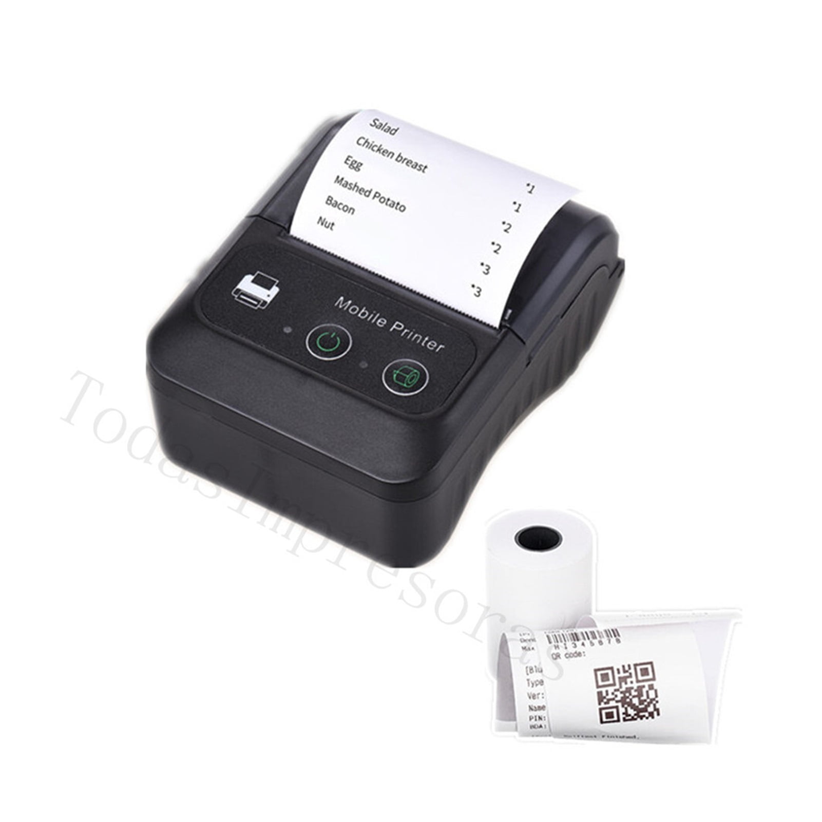 Mini Portable Thermal Printer 58mm 2inch Wireless Bluetooth-Compatible Printer Receipt Maker ...