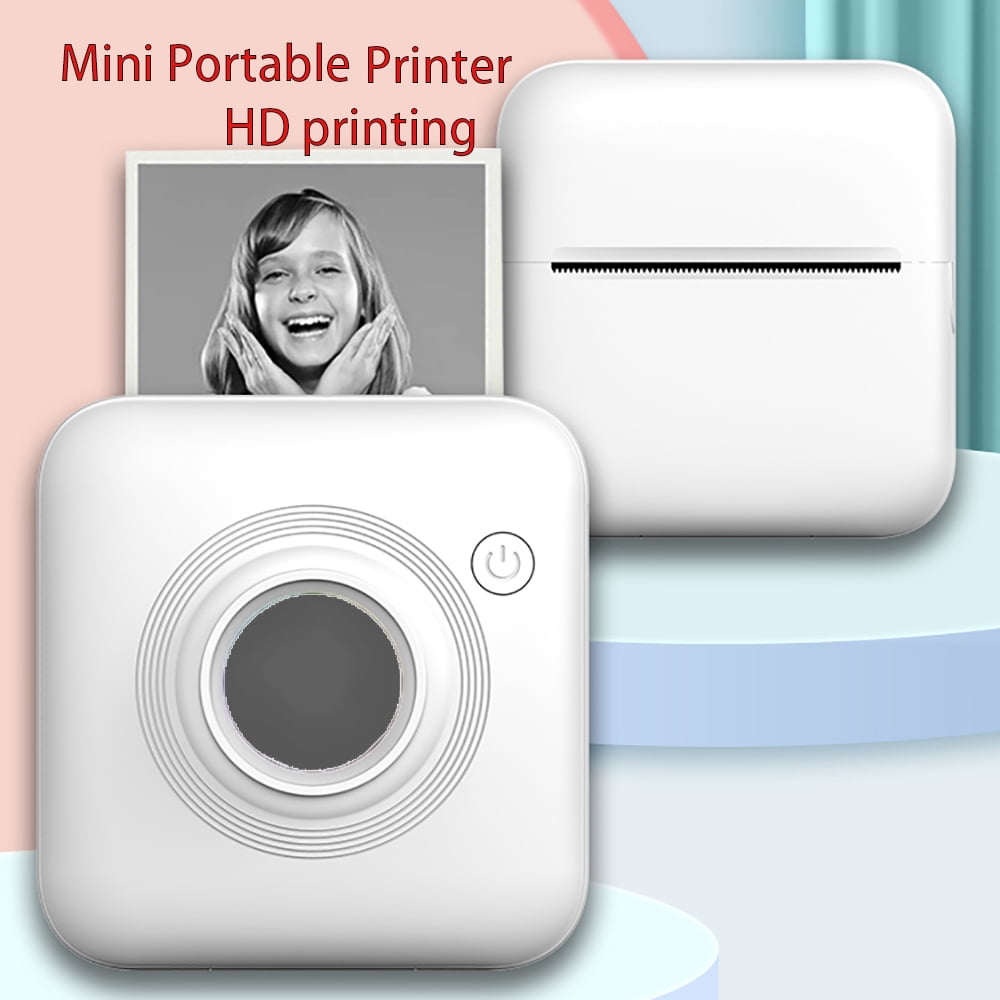 Mini Portable Thermal Printer Pocket Wireless BT 200dpi Photo Label ...