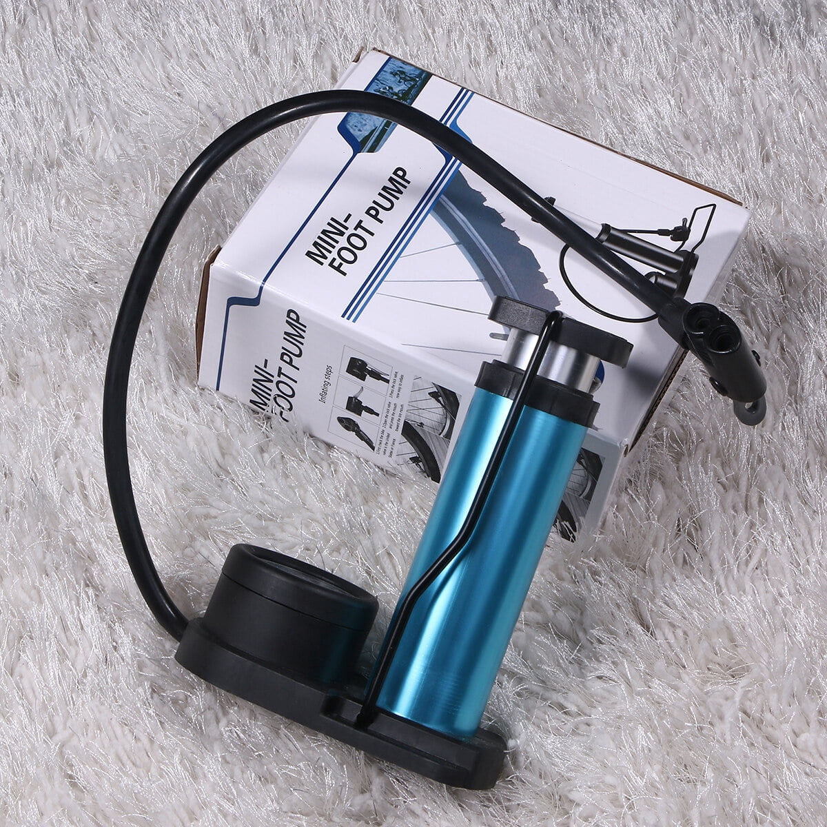 Mini Portable Tire Floor Pump High-pressure Foot Pump Bike MTB Tire ...