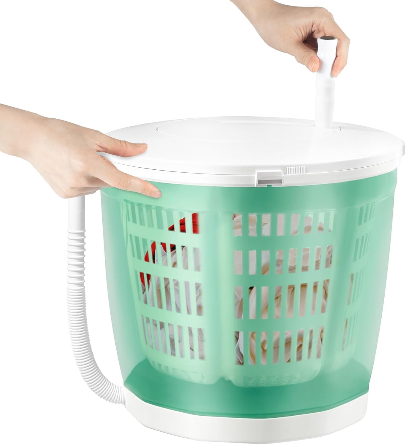 Mini Portable Washing Machine, 2 in 1 Manual Non-Electric Washer & Spin ...