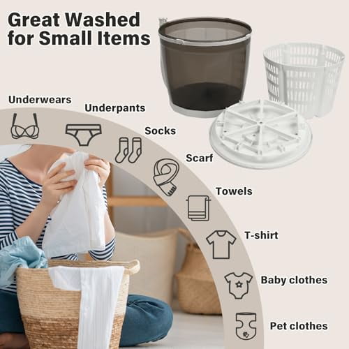 Mini Portable Washing Machine and Dryer,2 in 1 Manual Washing Machine ...