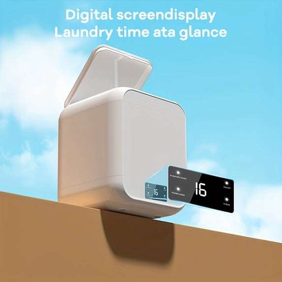 Mini Portable Washing Machine, Electronic Display Touch Panel, High ...