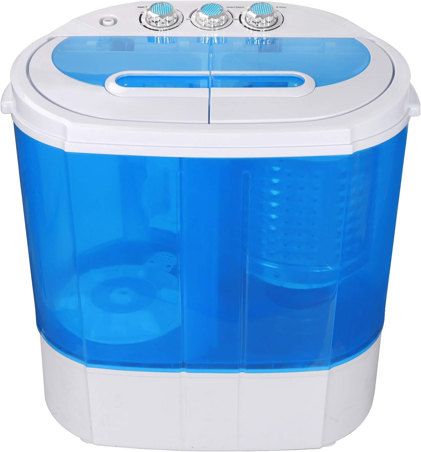 Mini Portable Washing Machine, Twin Tub Compact Washing Machine w ...