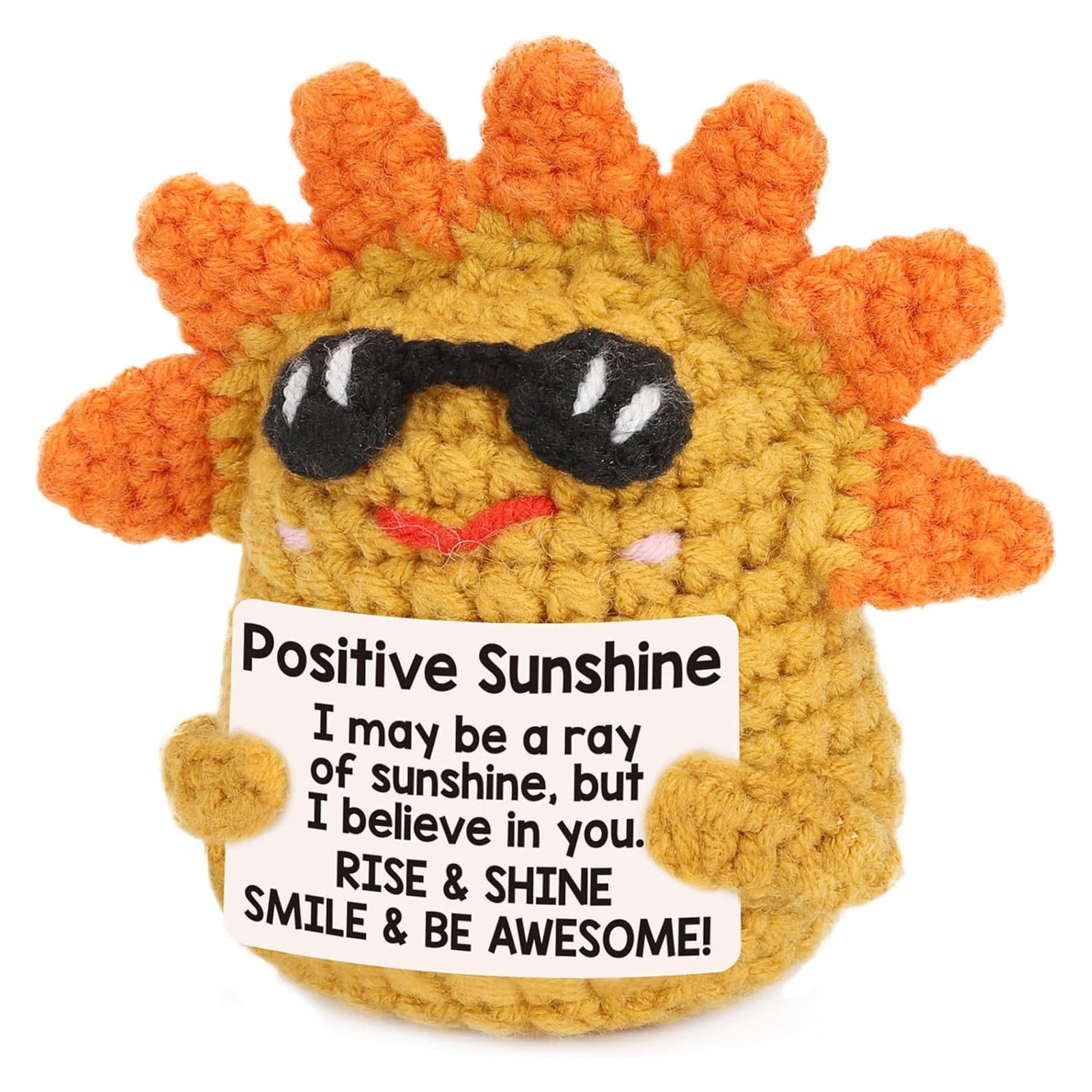 Mini Positive Sunshine Gifts,Funny Handmade Crochet Stuff for Friends ...