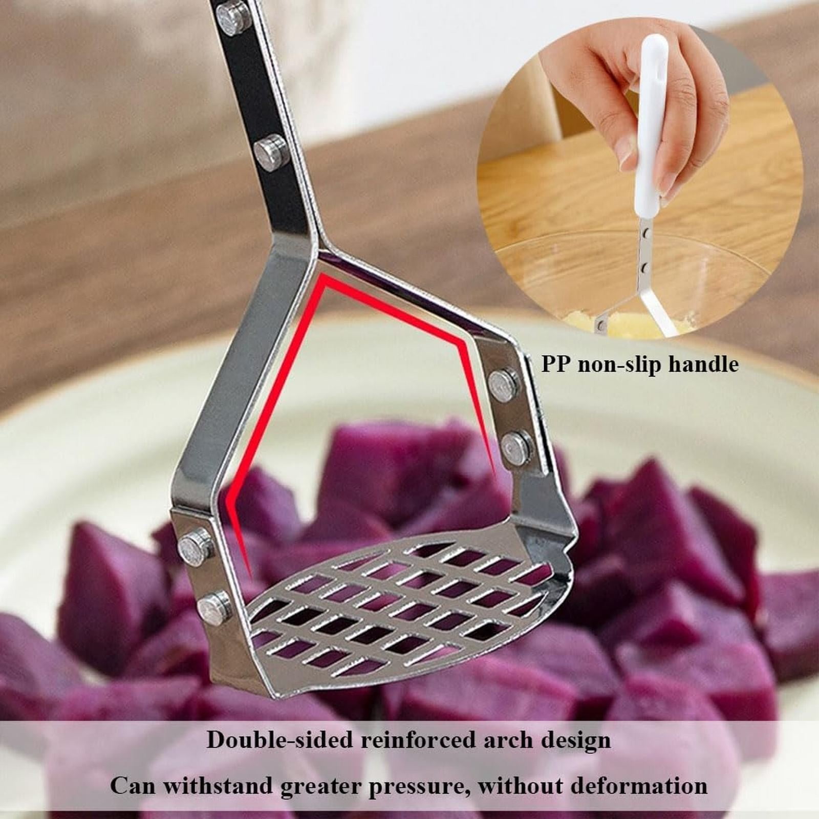 Mini Potato Mashers Stainless Potato Food Masher With Plastic Handle ...