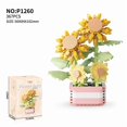 Mini Potted Building Block Sets Plastic Flowers Blocks Kids DIY ...