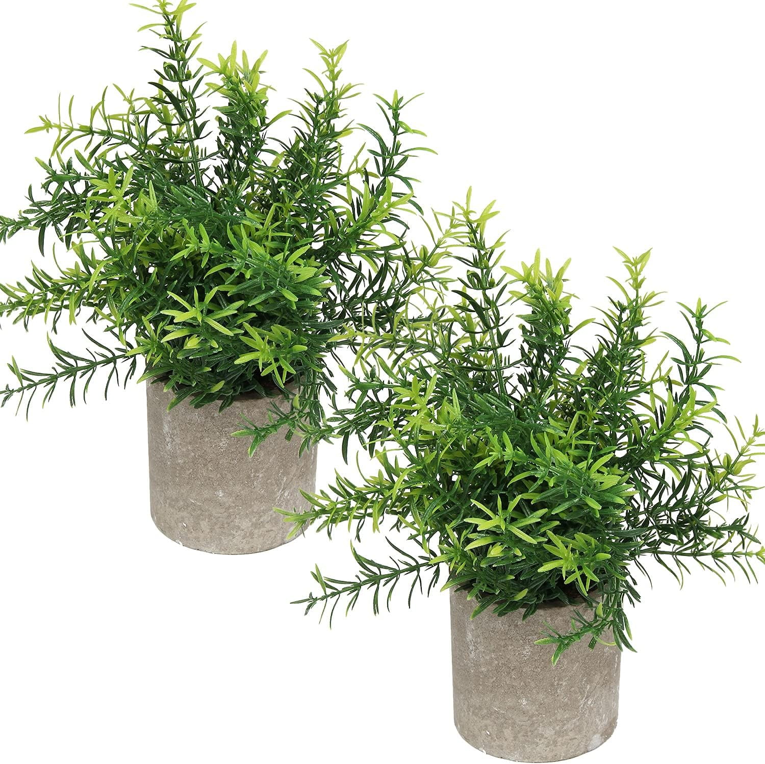 Mini Potted Plants Artificial Eucalyptus Boxwood Rosemary Greenery in ...
