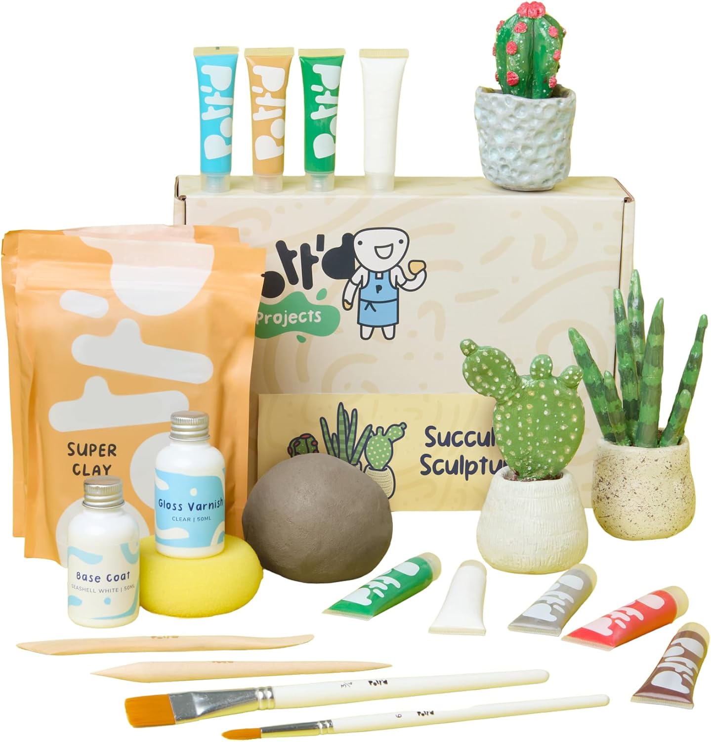 Mini Pottery Kits | Air Dry Clay Pottery Kit for Adults | Includes ...