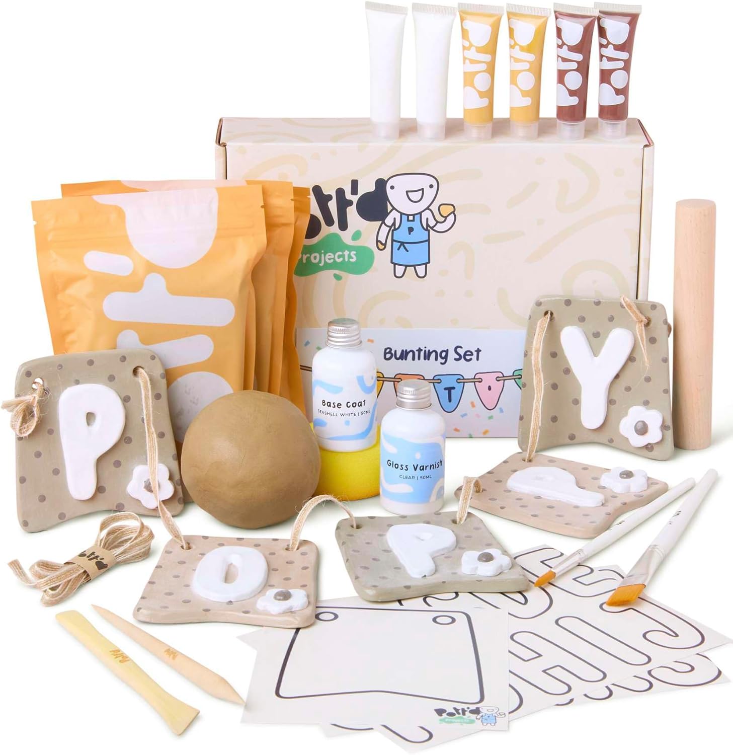 Mini Pottery Kits | Air Dry Clay Pottery Kit for Adults | Includes ...
